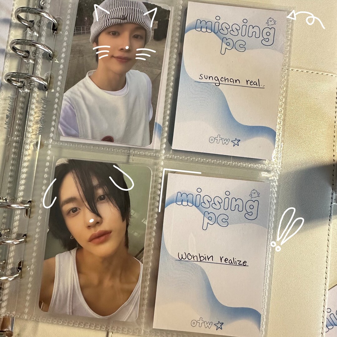Missing Photocard Placeholder Binder Fillers Kpop - Etsy