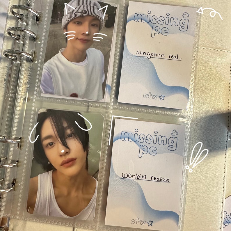 Missing Photocard Placeholder Binder Fillers Kpop - Etsy