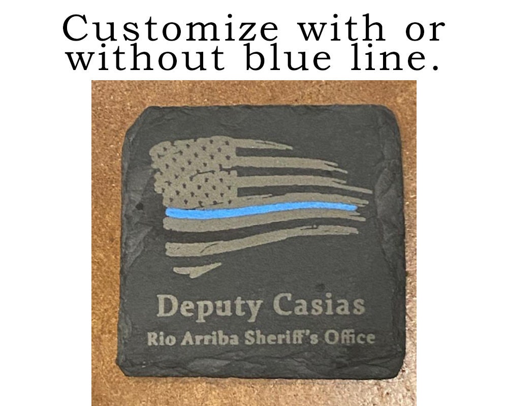 Personalized Police or Military Slate Coasters - Etsy