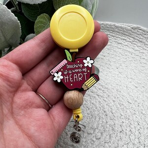 Teacher Badge Reels Silicone Beads Teacher Badge Holder Teacher Gifts ...