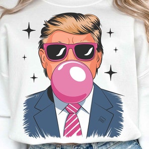 Donald Trump Png, Pink Sun Glasses Png, Trump Bubble Gum Png, Blowing ...