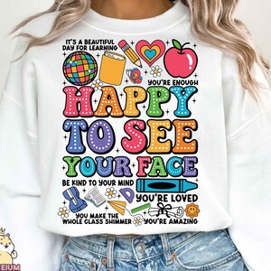 Happy to See Your Face Png, Back to School Png, First Day of School Png ...