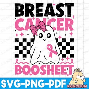 Breast Cancer is Boo Sheet Svg Breast Cancer Awareness - Etsy