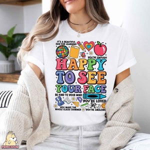 Happy to See Your Face Png, Back to School Png, First Day of School Png ...