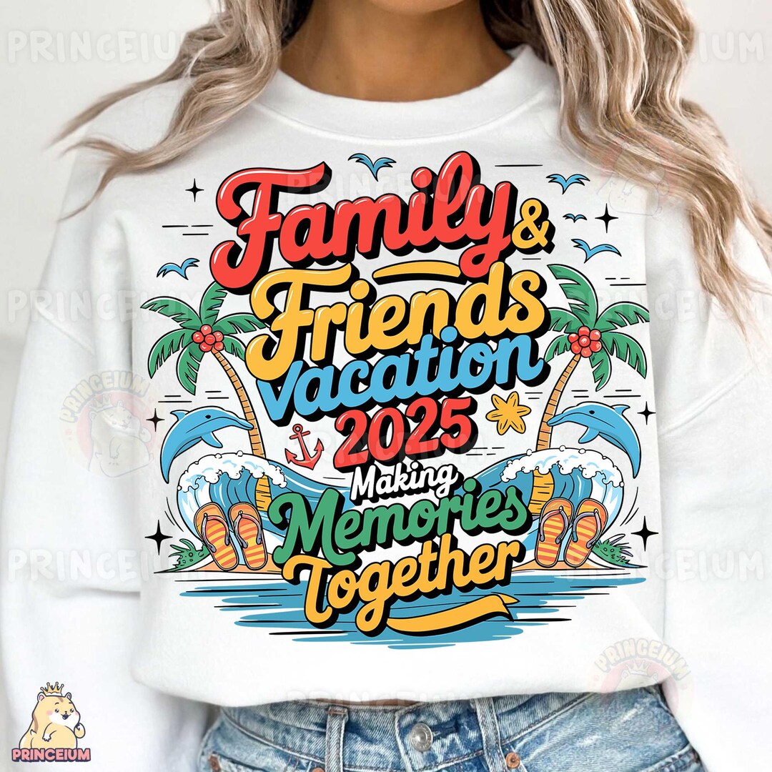 Family Vacation 2025 Sublimation Design, Digital File, Friends Trip PNG ...