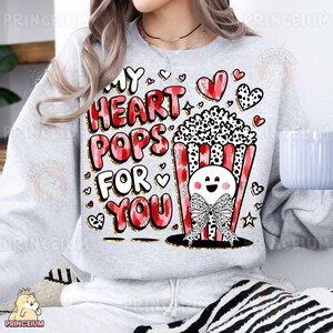 My Heart Pops for You Png, Funny Valentine Vibes Png, Retro Valentine ...