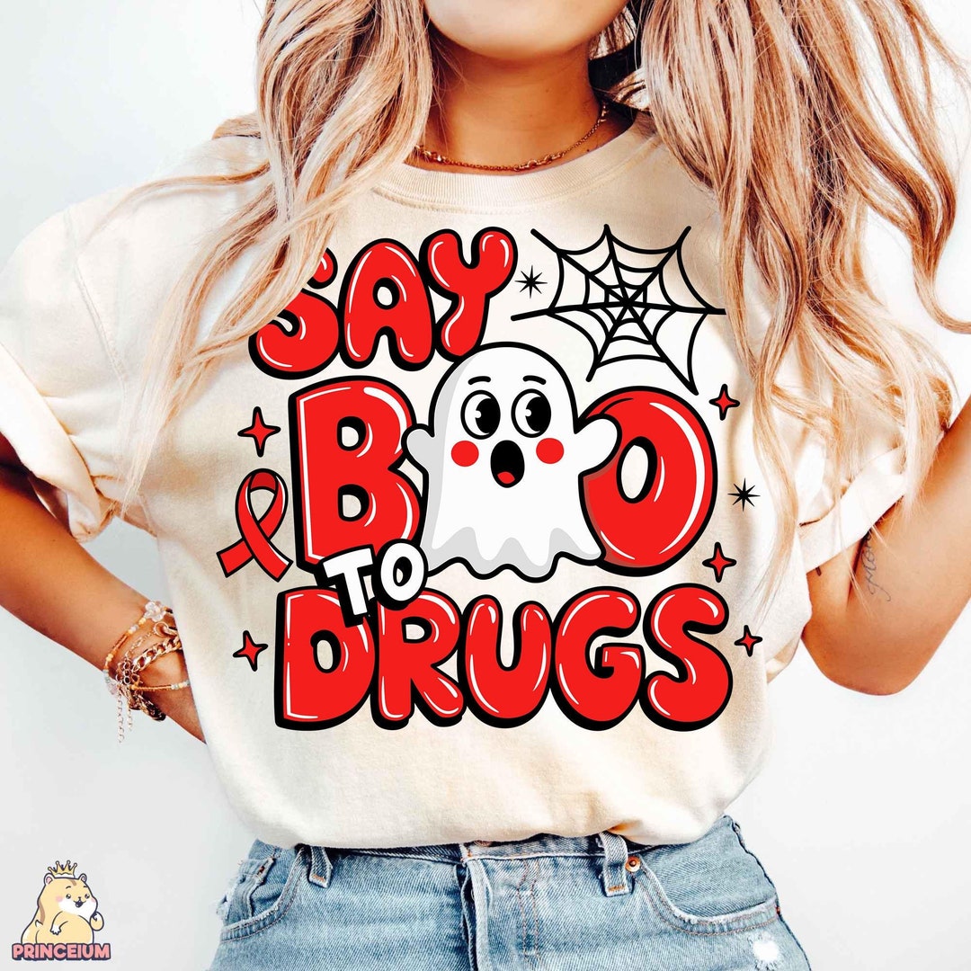 Say Boo to Drugs Png, Red Ribbon Week Png, Say No to Drugs, Drug-free ...