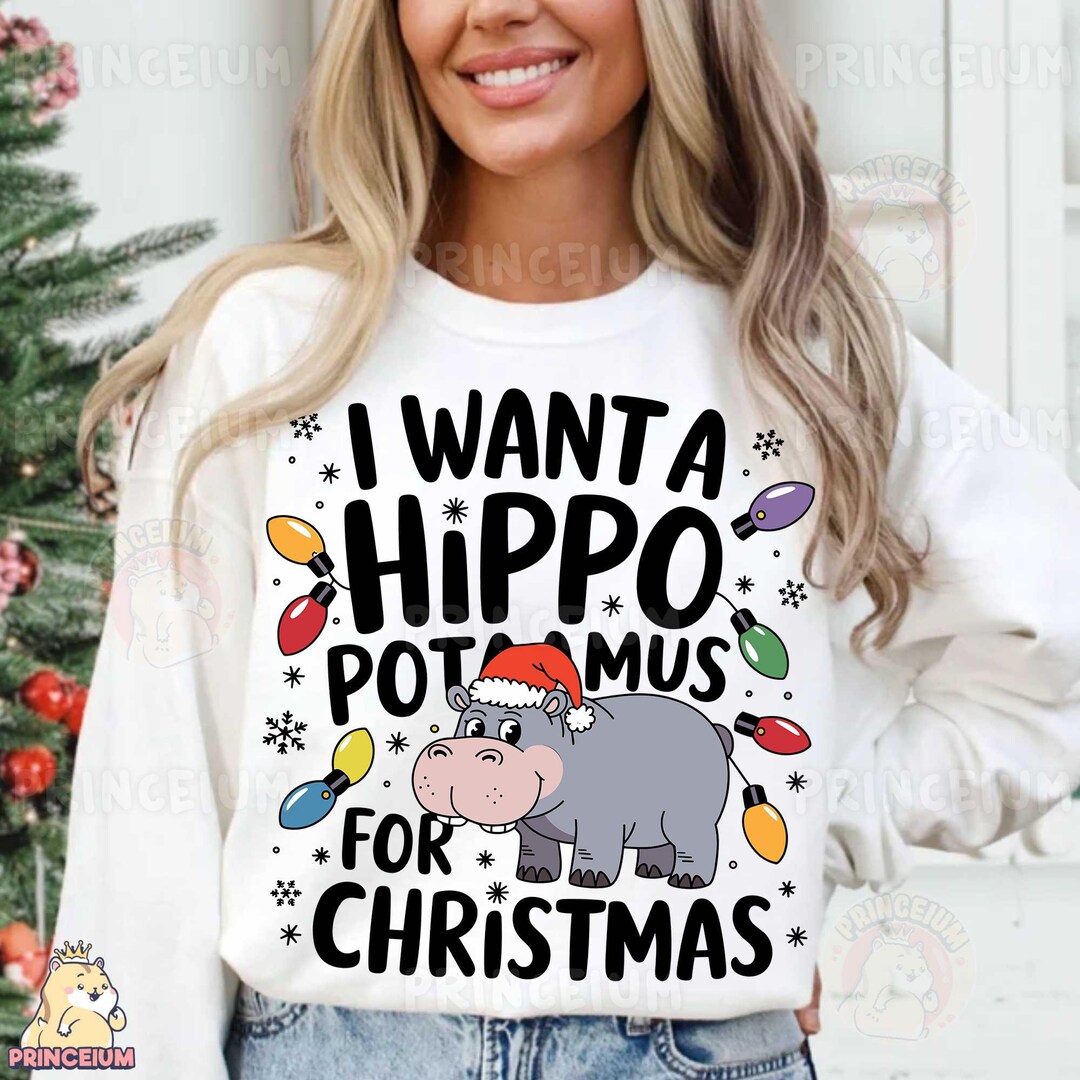 I Want a Hippo Potamus for Christmas Png, Merry Christmas Truck Png ...
