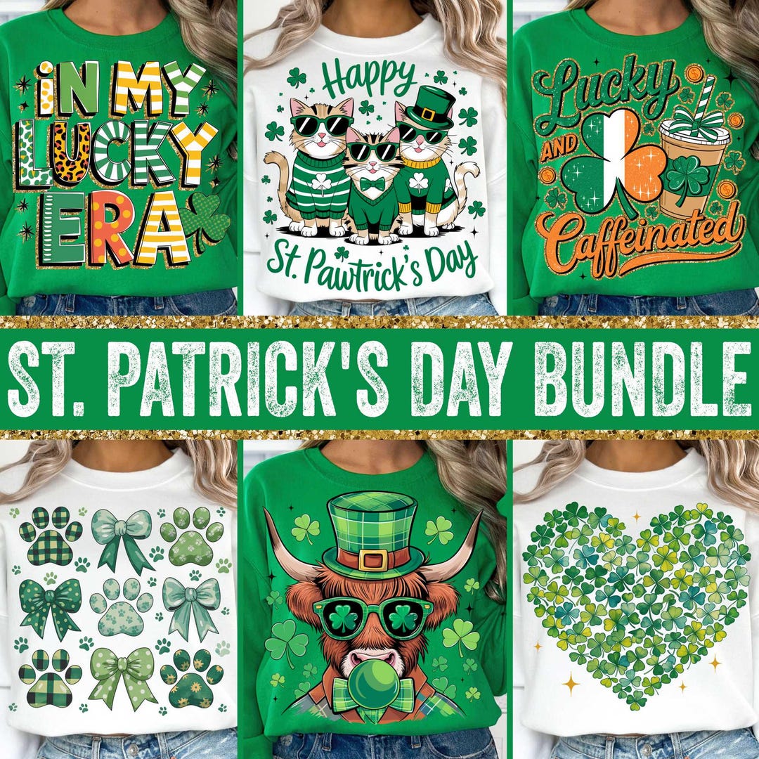St Patrick Day Bundle Png, Happy St Patrick Day Png, Lucky Png, Irish ...