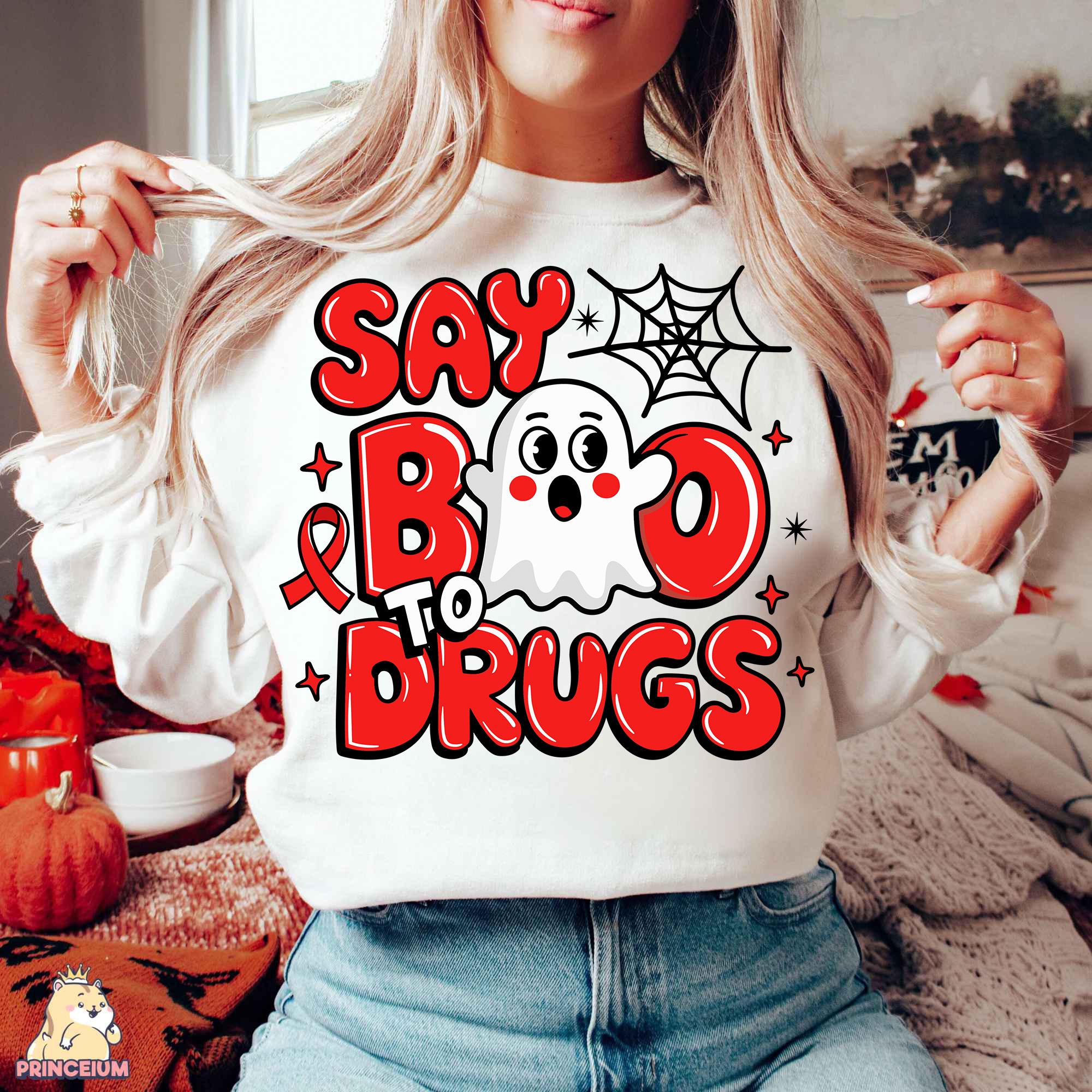 Say Boo to Drugs Png, Red Ribbon Week Png, Say No to Drugs, Drug-free ...