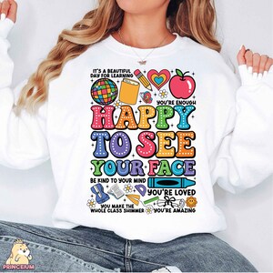 Happy to See Your Face Png, Back to School Png, First Day of School Png ...