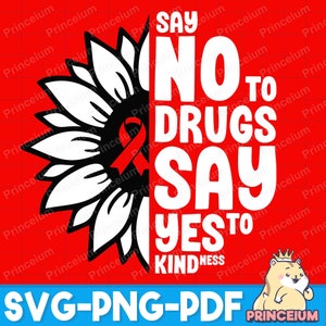 Red Ribbon Week Say No to Drugs SVG & Cricut Design File - Etsy