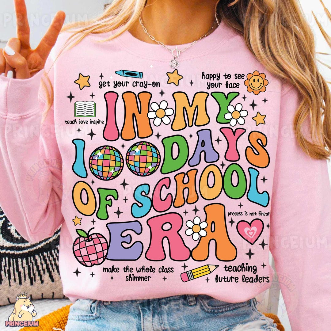 In My 100 Days of School Era PNG, 100 Days of School, 100 Days of ...
