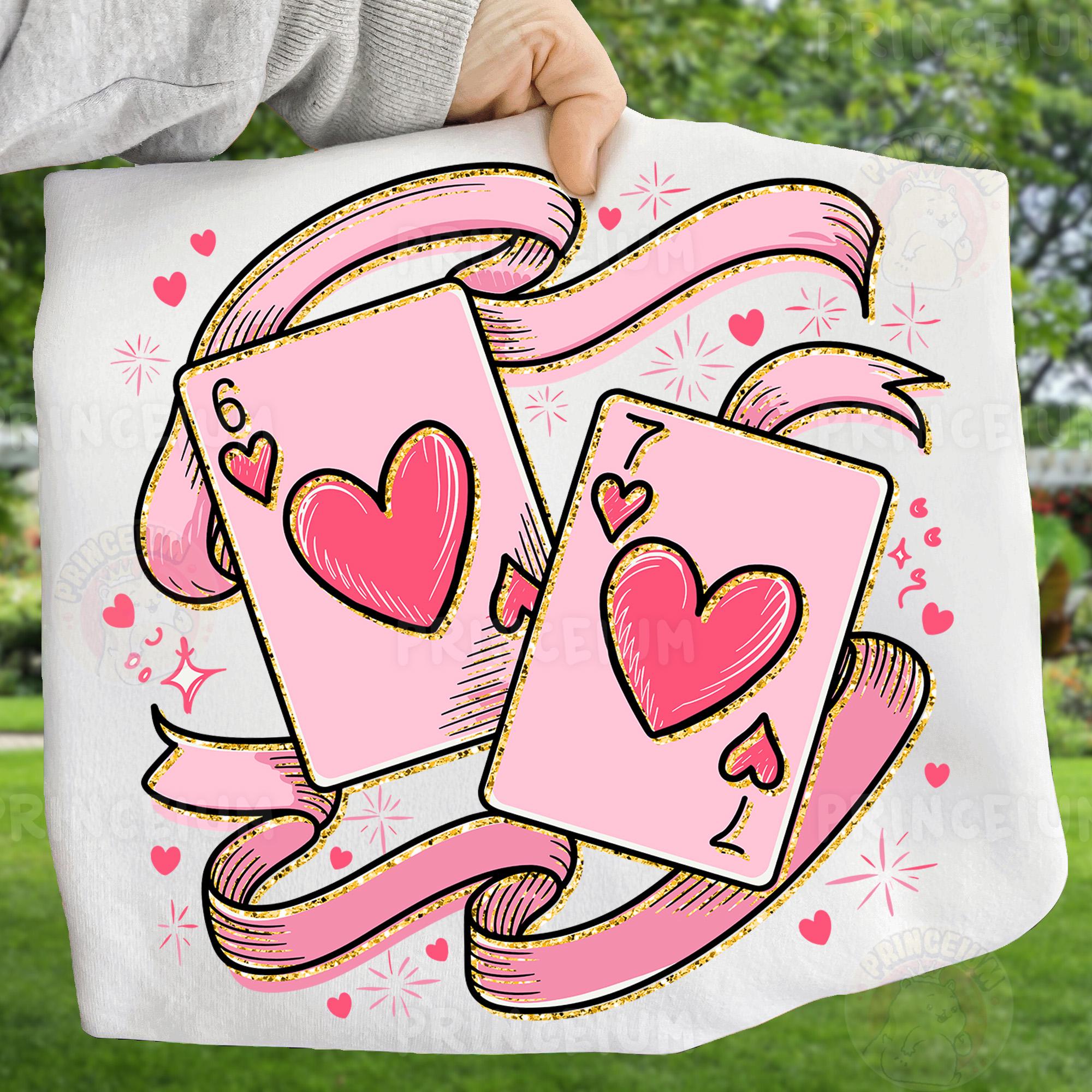 Valentine Playing Cards PNG Pink Heart Cards Clipart Love Poker Design ...