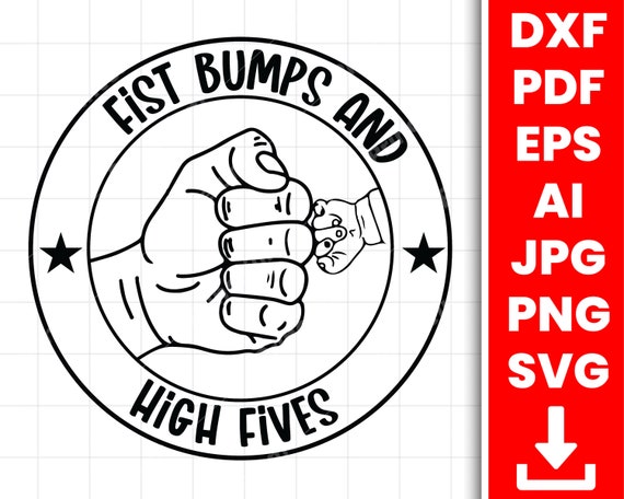 Fist Bumps and High Fives PNG SVG JPG Dxf Instant Download - Etsy