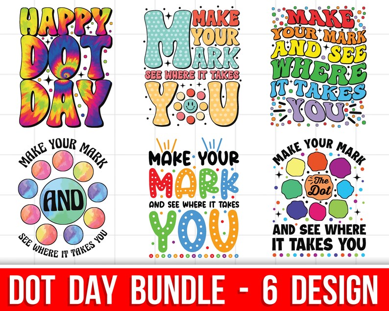 Dot Day Bundle SVG Cricut File Instant Download Tie Dye - Etsy