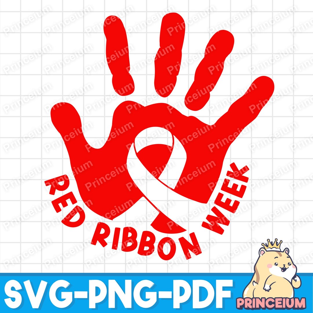 Red Ribbon Week, I Wear Red for Red Ribbon Drug-free SVG & Cricut ...