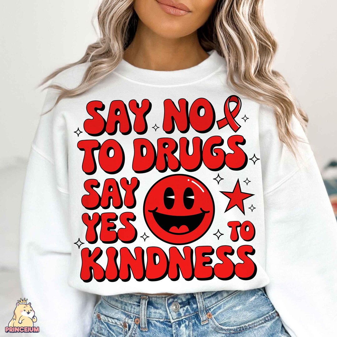 Say No to Drugs Say Yes Kindness Png, Red Ribbon Week Png, Drug-free ...