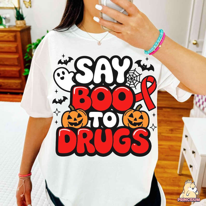 Say Boo to Drugs Png, Red Ribbon Week Png, Say No to Drugs, Drug-free ...