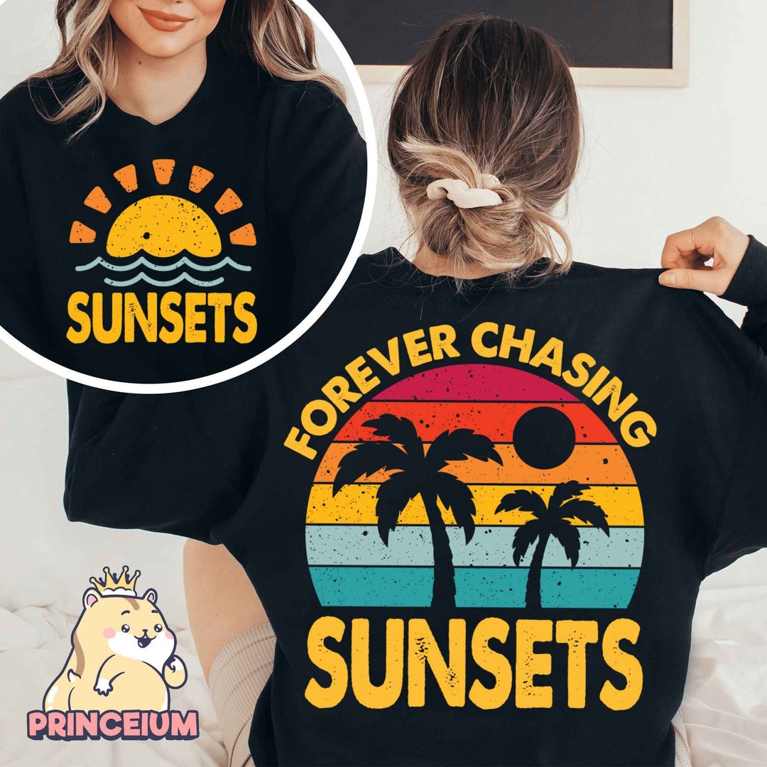 Forever Chasing Sunsets SVG PNG, Retro Summer Svg, Beach Png, Summer ...