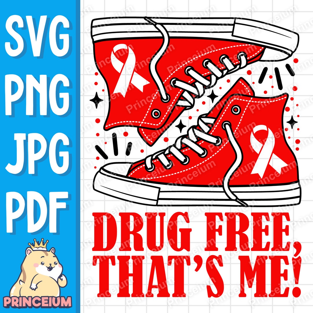 Red Ribbon Week Drugs Free That's Me SVG & Cricut Design File - Etsy