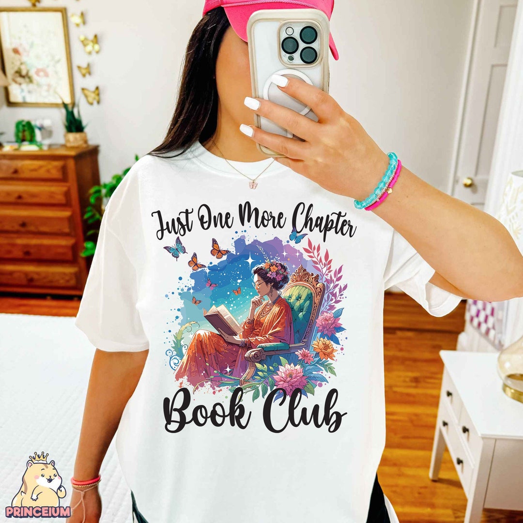 Just One More Chapter Book Club Png, Retro Book Wildflowers Png ...