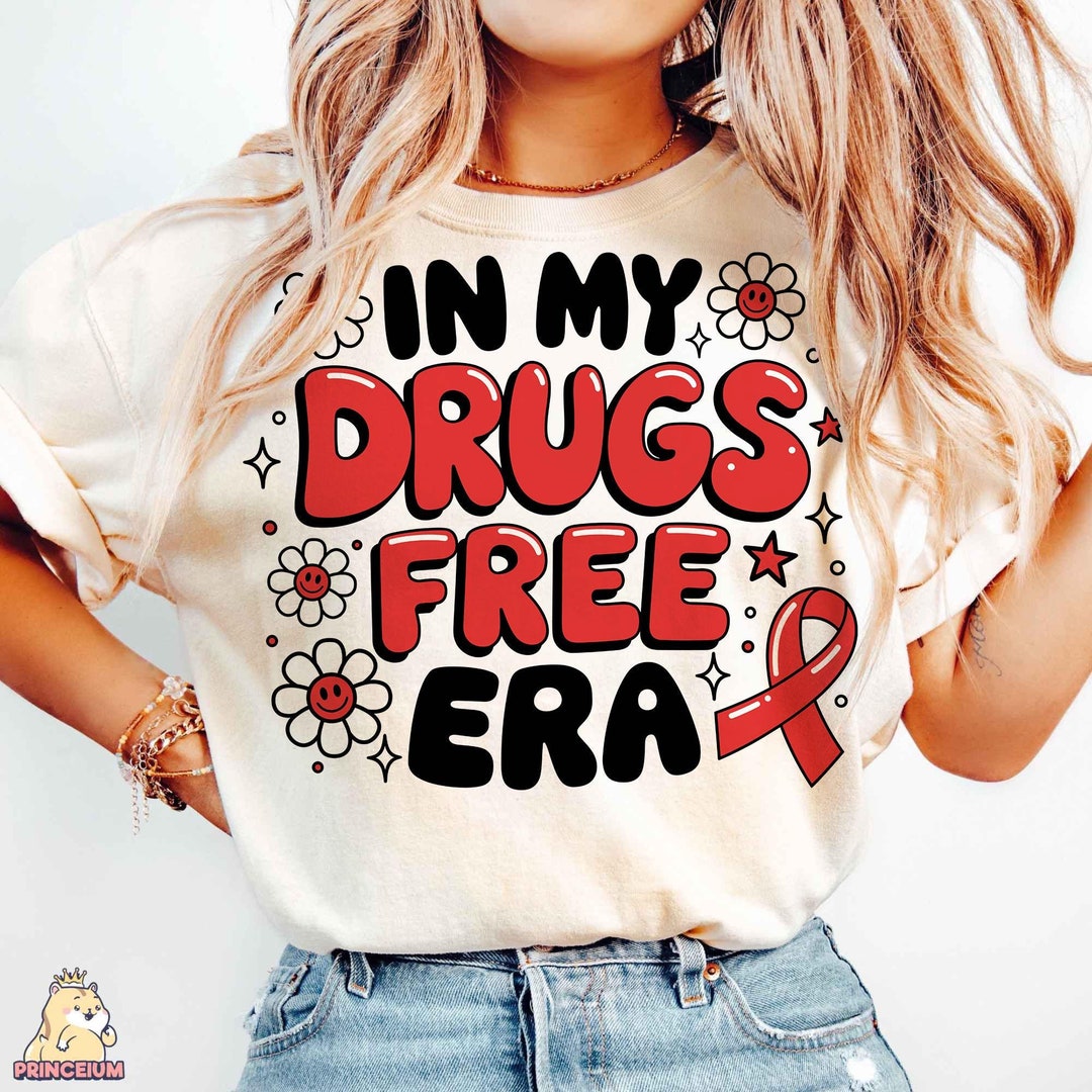 In My Drugs Free Era, Say No to Drugs, Drug-free, Anti-drug Svg, Red ...