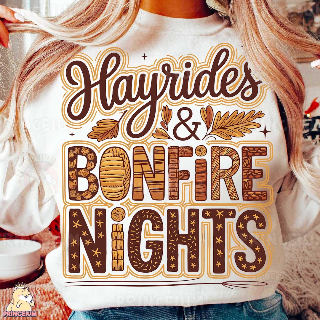 Hayrides and Bonfire Nights PNG Fall Sublimation Design Digital ...