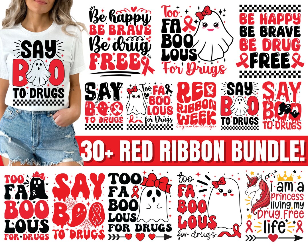 Red Ribbon Week SVG Bundle, Say No to Drugs Bundle, Drug-free, Anti ...