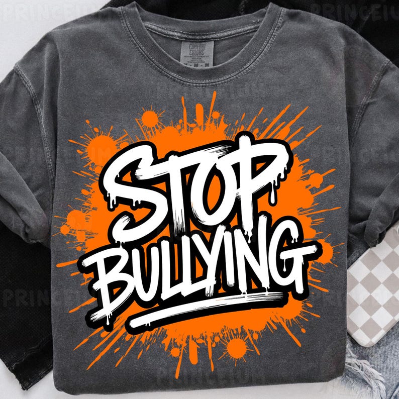 Stop Bullying PNG Graffiti Unity Day Sublimation Design Anti Bullying ...