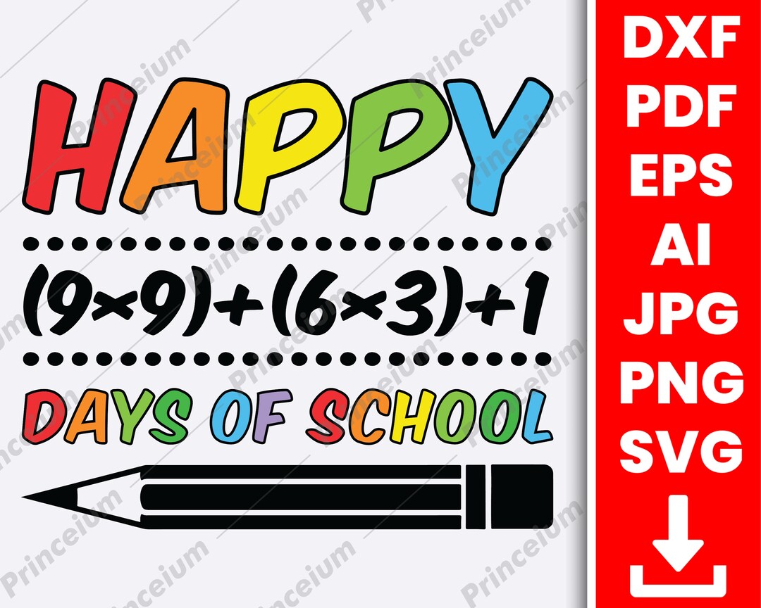 Math Formula 100 Days of School Instant Download PNG Design Downloads ...