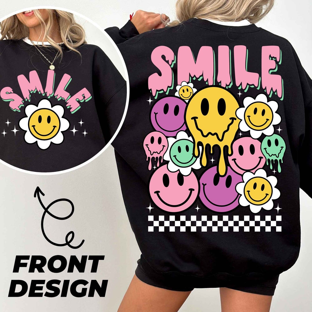 Groovy Summer Smile Png, Groovy Smiley Face Shirt Png, Aesthetic Png ...