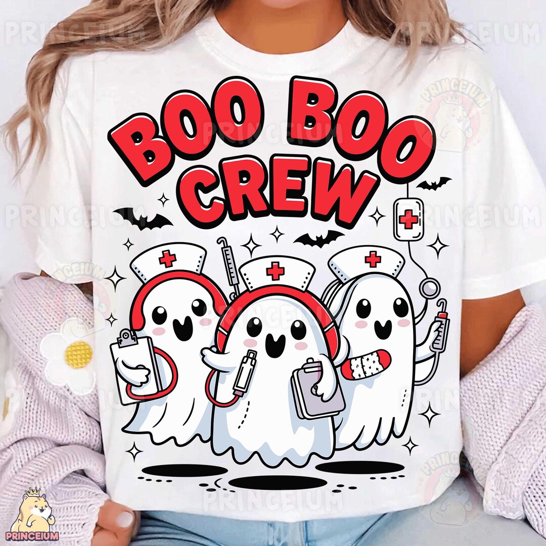 Boo Boo Crew PNG Nurse Ghost Halloween Sublimation Medical Clipart ...