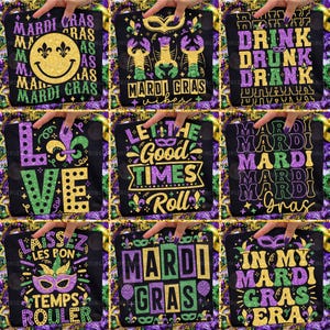 Mardi Gras Mega Bundle PNG, Faux Rhinestone Sparkling, Mardi Beads ...