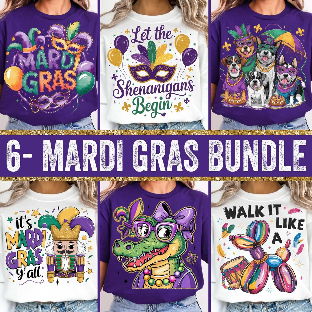 Mardi Gras Bundle Png, Its Mardi Y'all, Walk It Like a Mardi Gras, Let ...