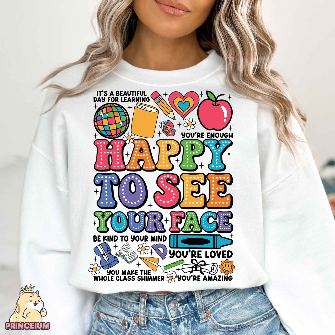 Happy to See Your Face Png, Back to School Png, First Day of School Png ...