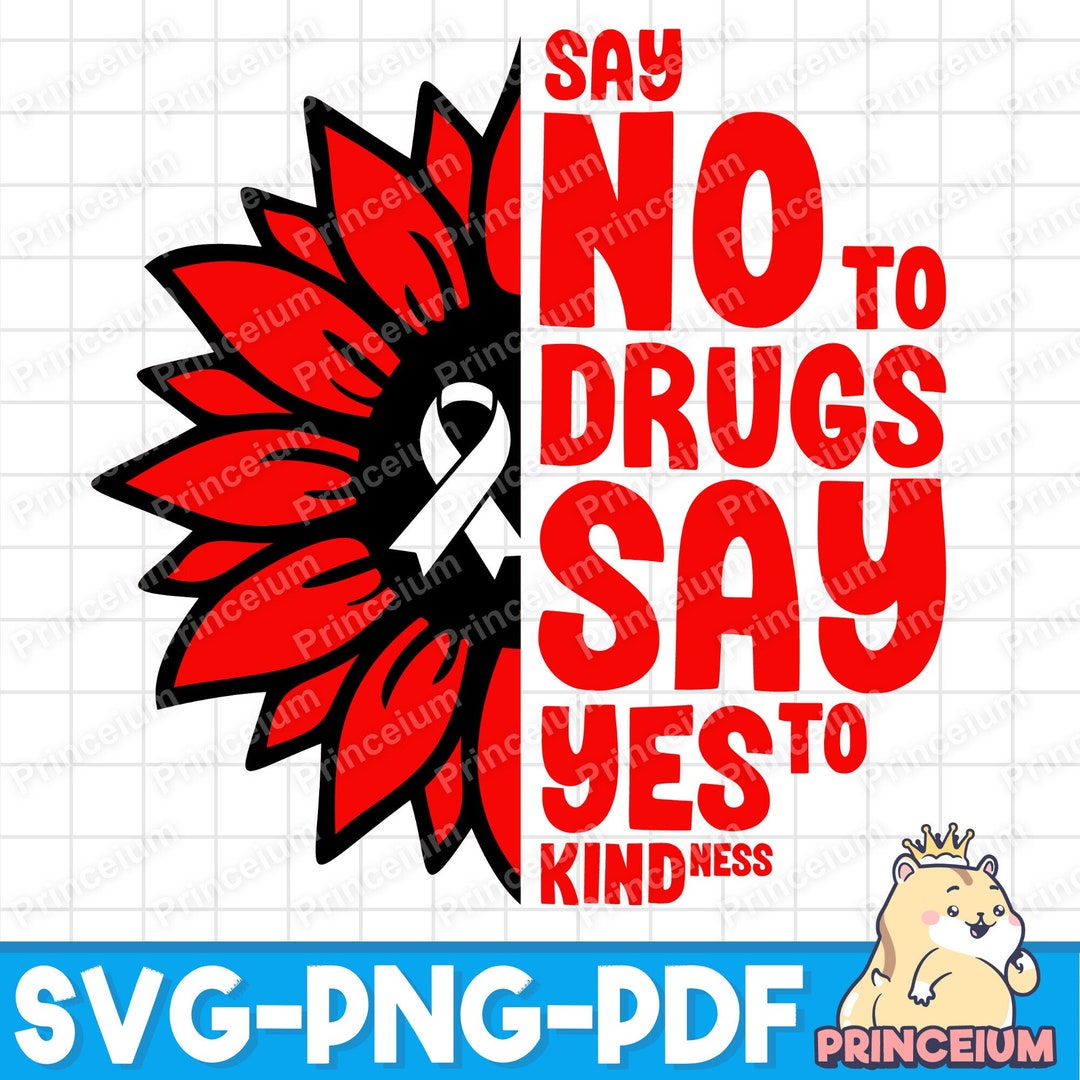 Red Ribbon Week Say No to Drugs SVG & Cricut Design File - Etsy
