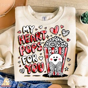 My Heart Pops for You Png, Funny Valentine Vibes Png, Retro Valentine ...