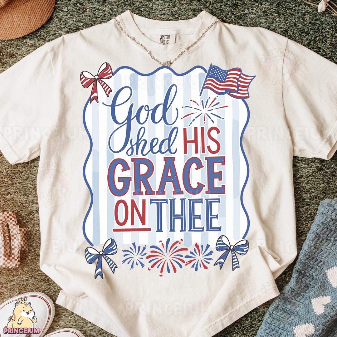God Shed His Grace on Thee Shirt Sublimation Design, Christian ...