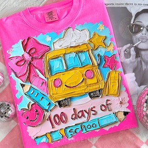100 Days of School PNG Cute Pastel Art School Bus Clipart Back to ...