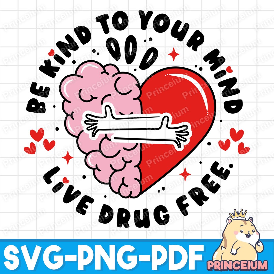 Red Ribbon Week, Be Kind to Your Mind, Drug-free, Anti Drug Svg, Cricut ...