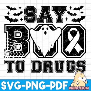Red Ribbon Week SVG, Say Boo to Drugs, Drug-free, Anti-drug Svg, Cricut ...