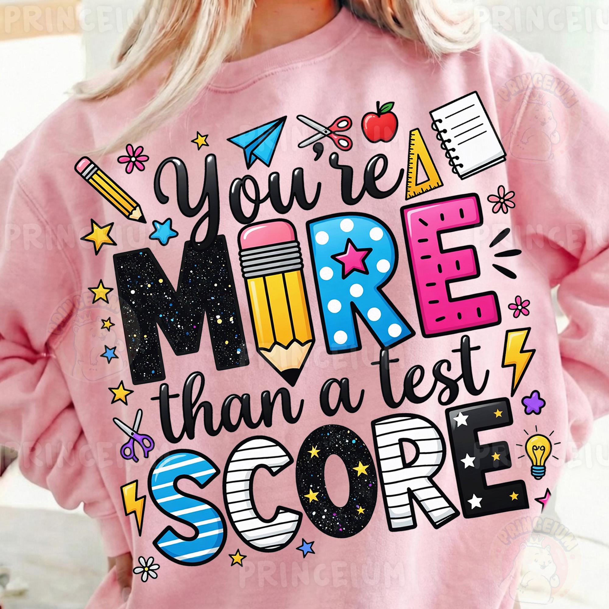 You're More Than A Test Score PNG, Motivational Teacher Testing Day ...