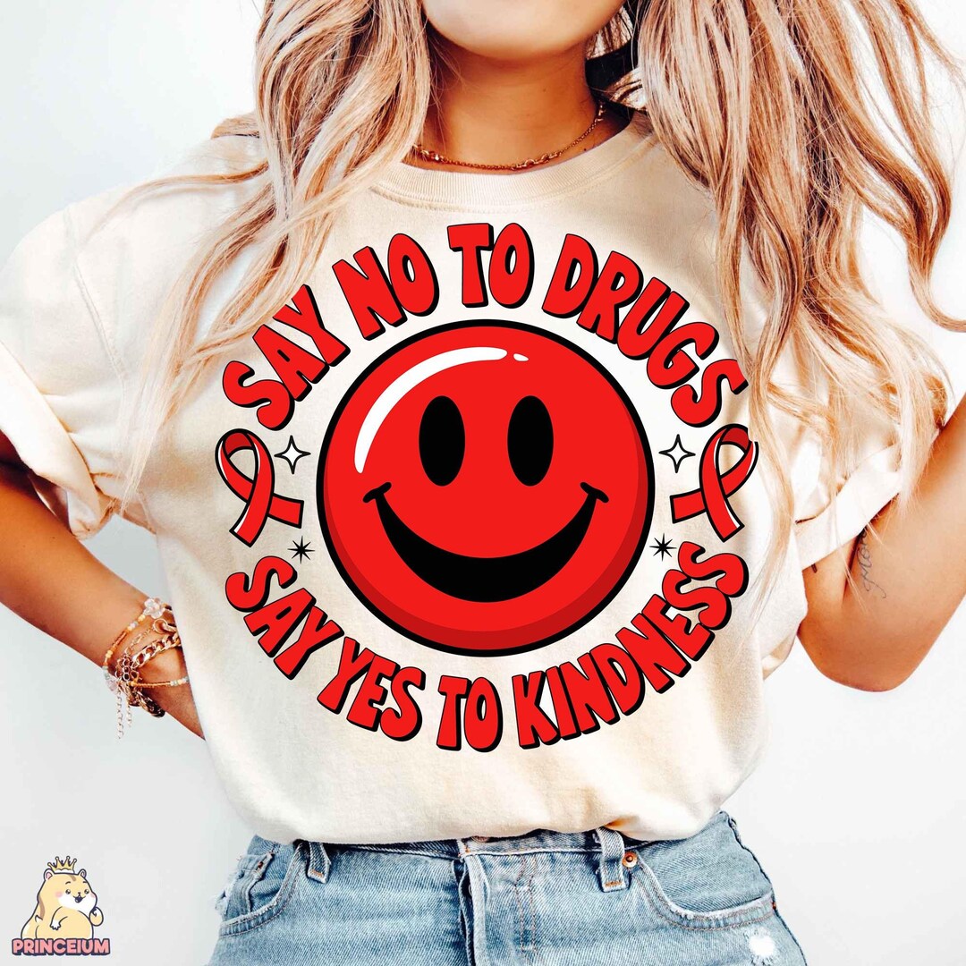 Say No to Drugs Say Yes Kindness Png, Red Ribbon Week Png, Drug-free ...