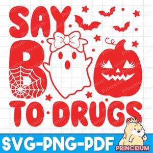 Red Ribbon Week SVG, Say Boo to Drugs, Drug-free, Anti-drug Svg, Cricut ...