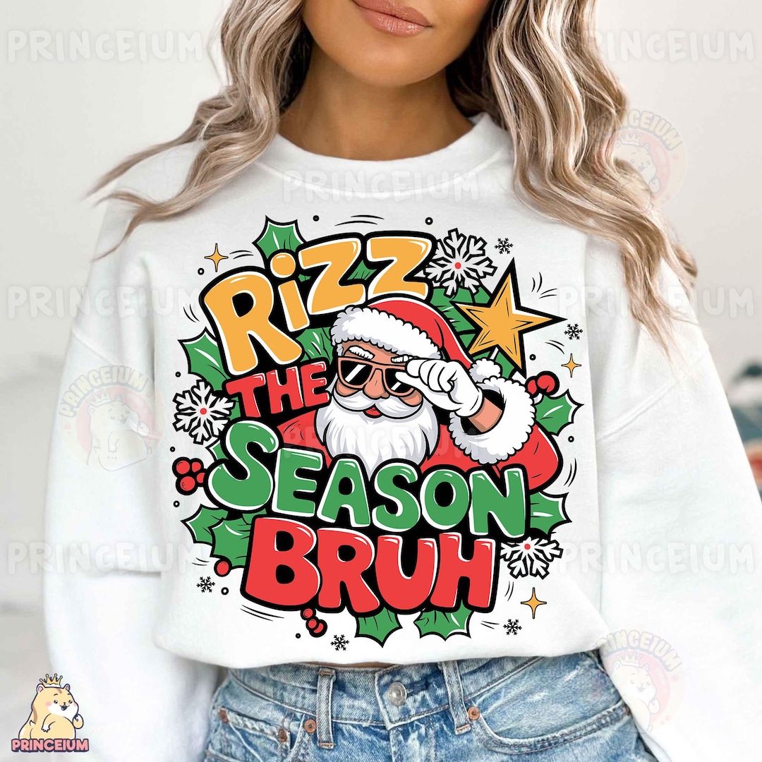 Merry Rizzmas Sigmas Png, Trendy Santa Dabbing Png, Funny Christmas ...