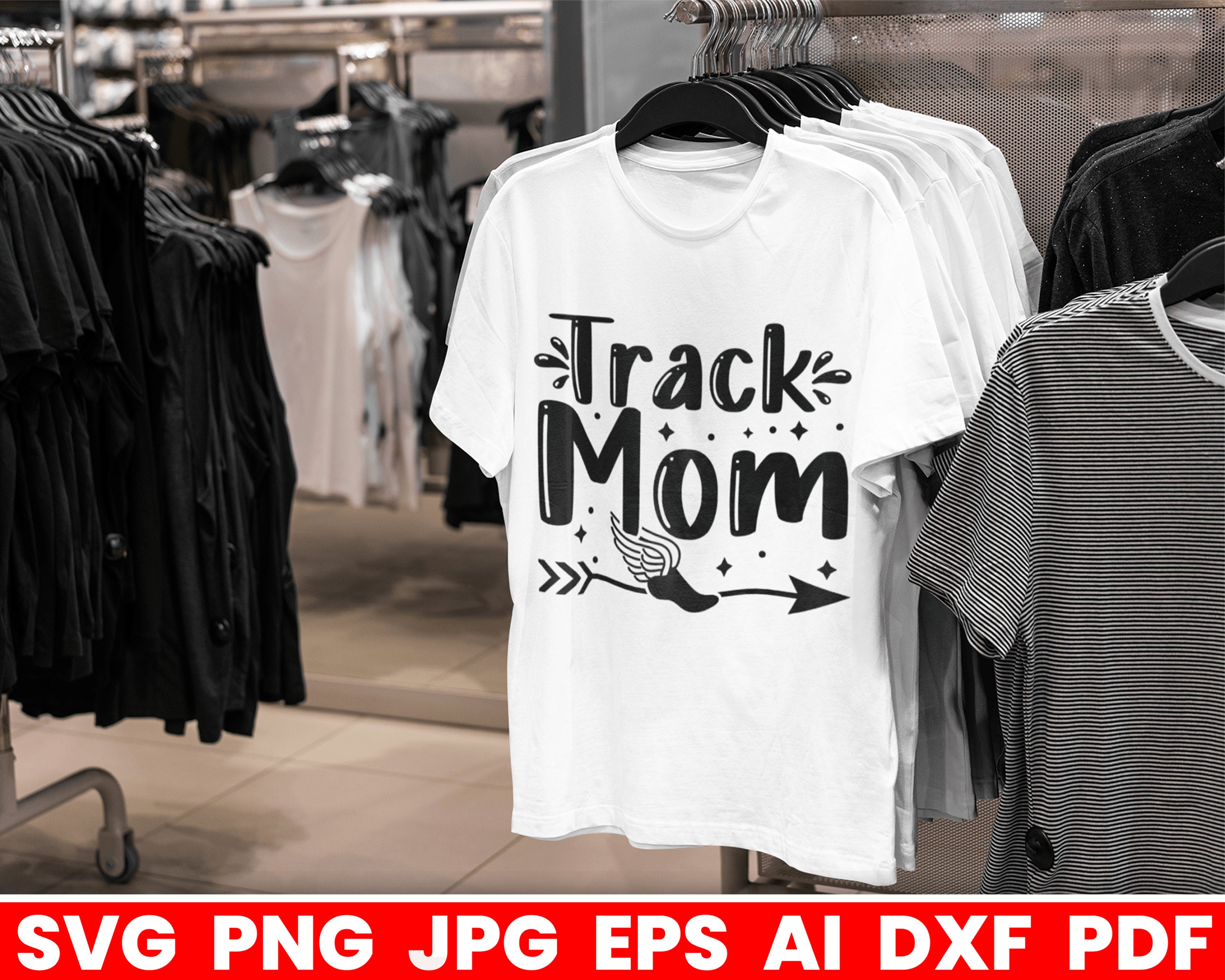Track Mom PNG SVG JPG Dxf Cute File Instant Download | Etsy