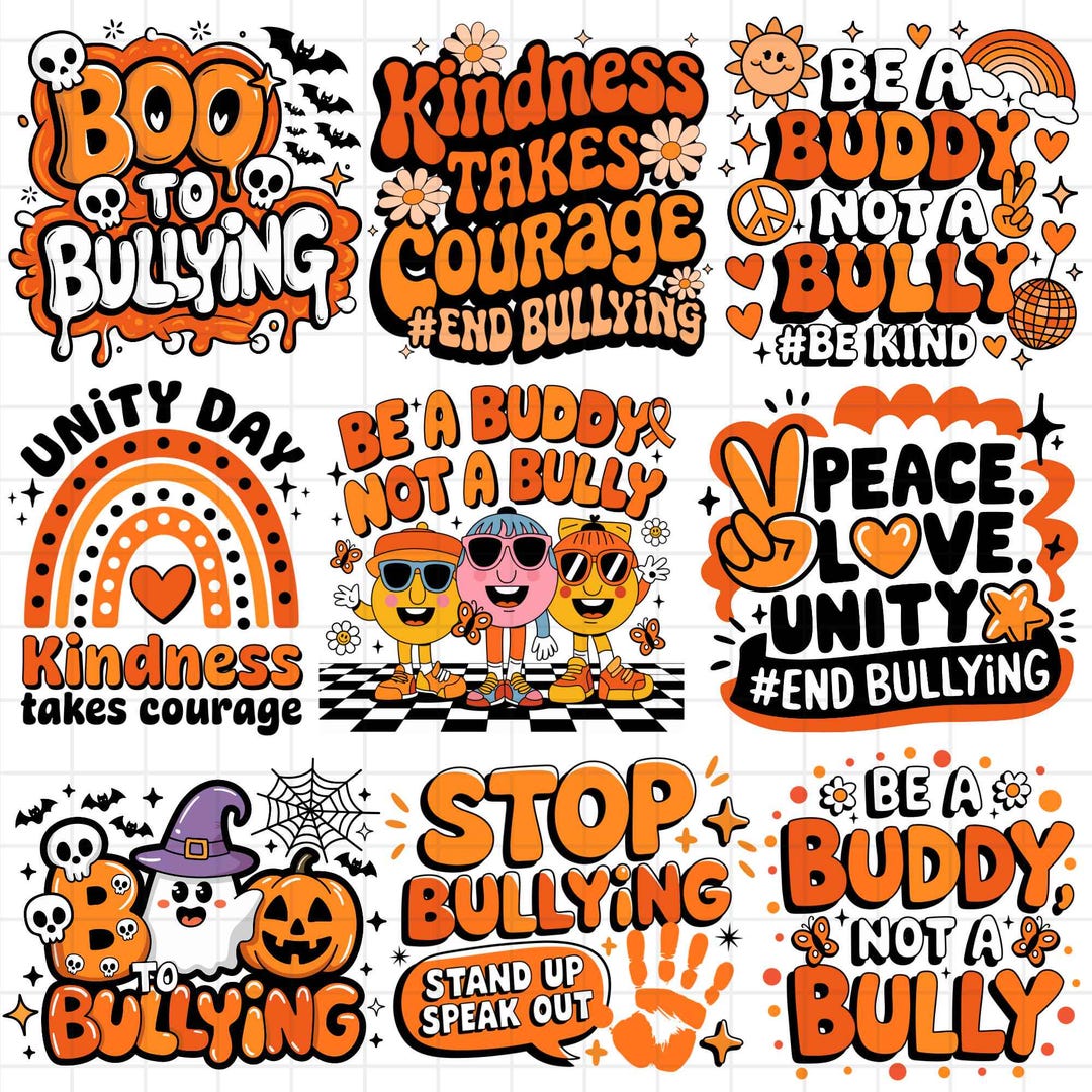 Be a Buddy Not a Bully Bundle Png, Stop Bullying Png, End Bullying Png ...
