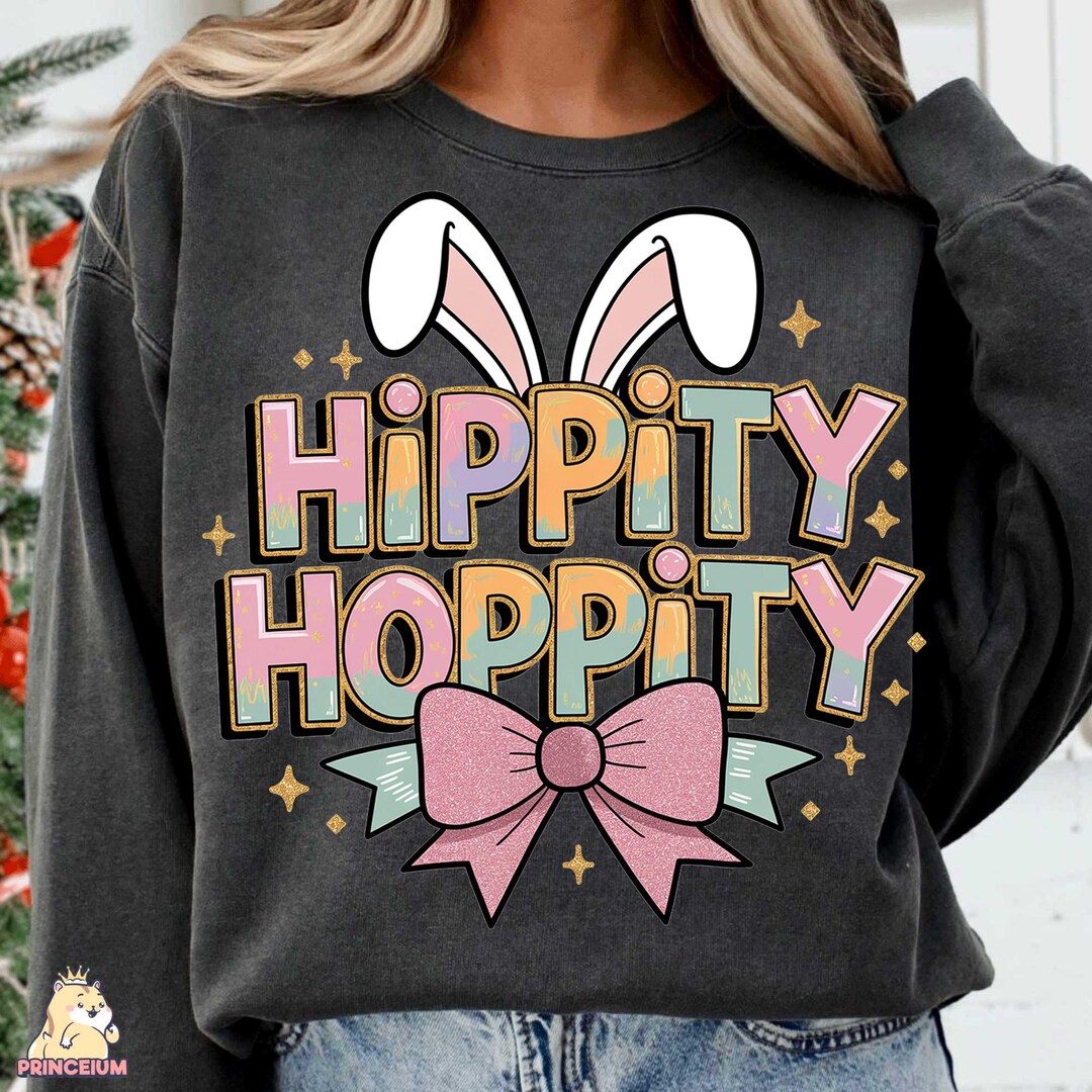Hippity Hoppity Png, Easter Png, Cute Easter Png, Retro Easter Png ...