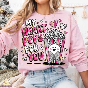 My Heart Pops for You Png, Funny Valentine Vibes Png, Retro Valentine ...